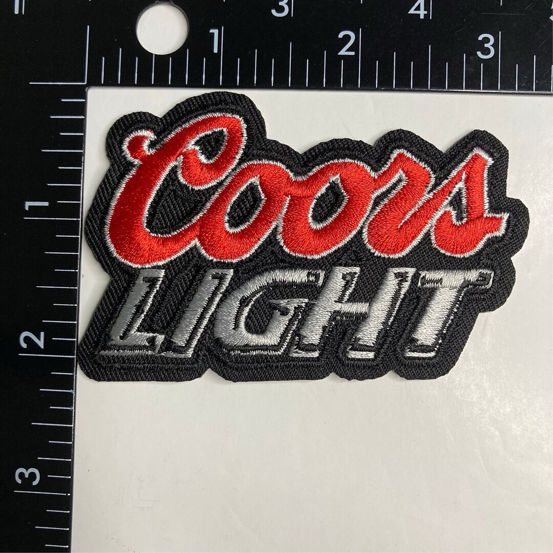 Coors Light Patch Red and Black Iron On/sew on Embroidered - Etsy