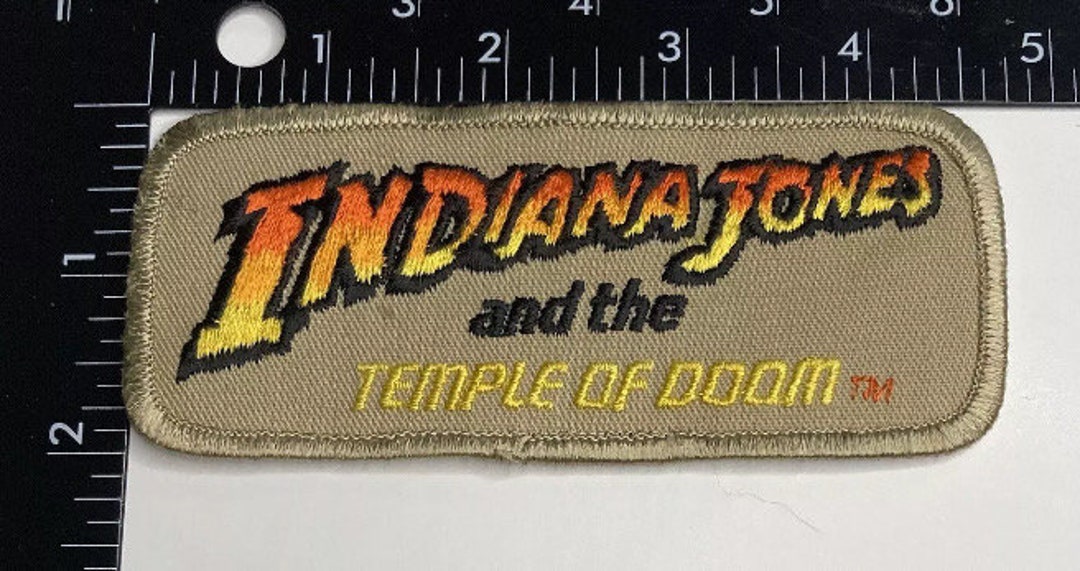 Vintage Indiana Jones and the Temple of Doom Patch Embroidered Iron/sew ...