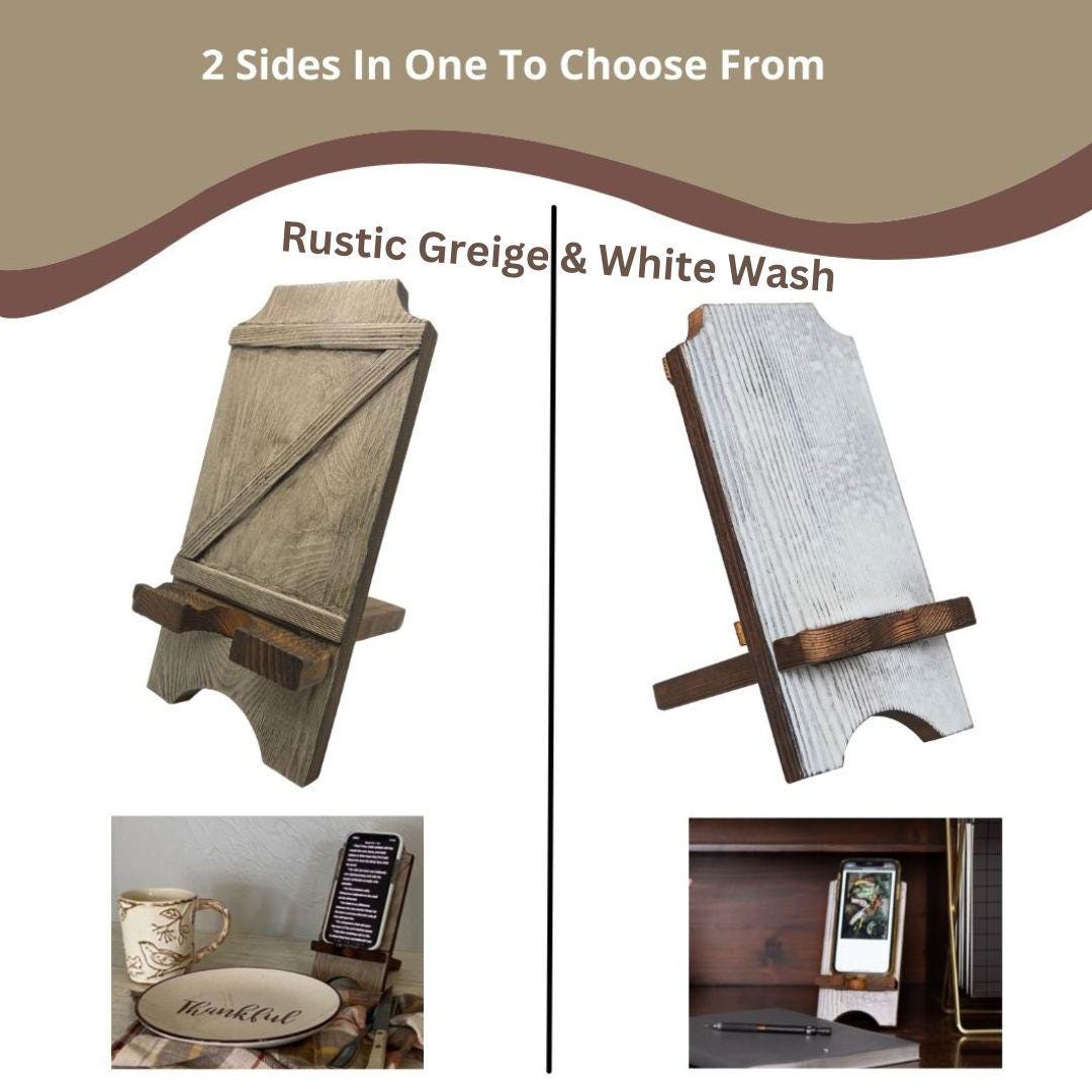 Pine Phone Stand, Farmhouse Phone Holder, Rustic Wooden Phone Stand ...