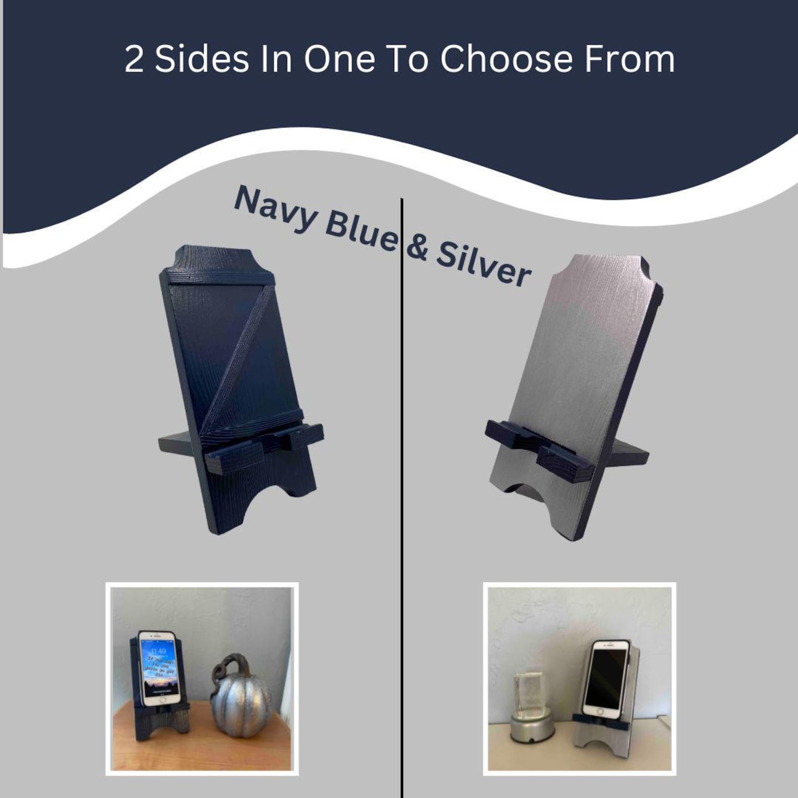 Pine Phone Stand, Farmhouse Phone Holder, Rustic Wooden Phone Stand ...