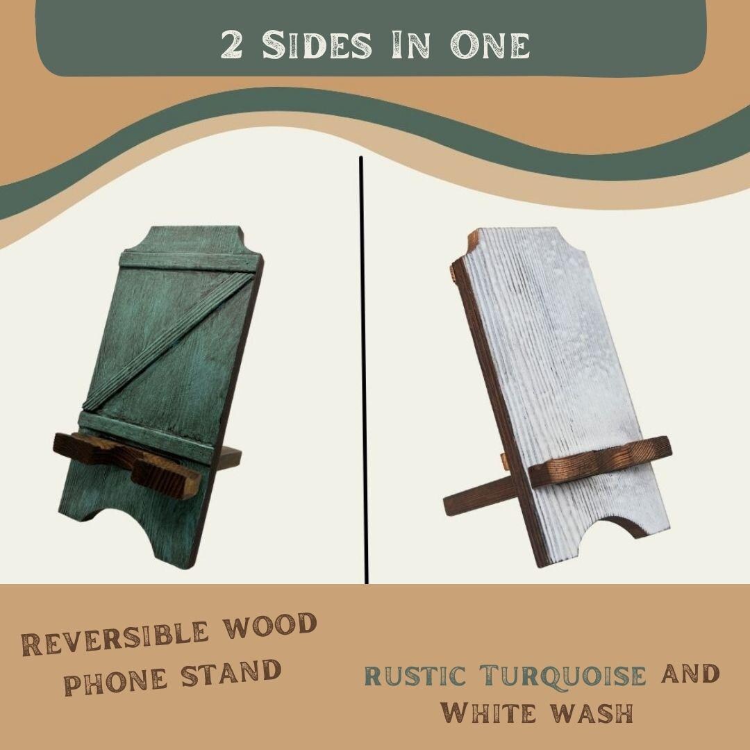 Pine Phone Stand, Farmhouse Phone Holder, Rustic Wooden Phone Stand ...