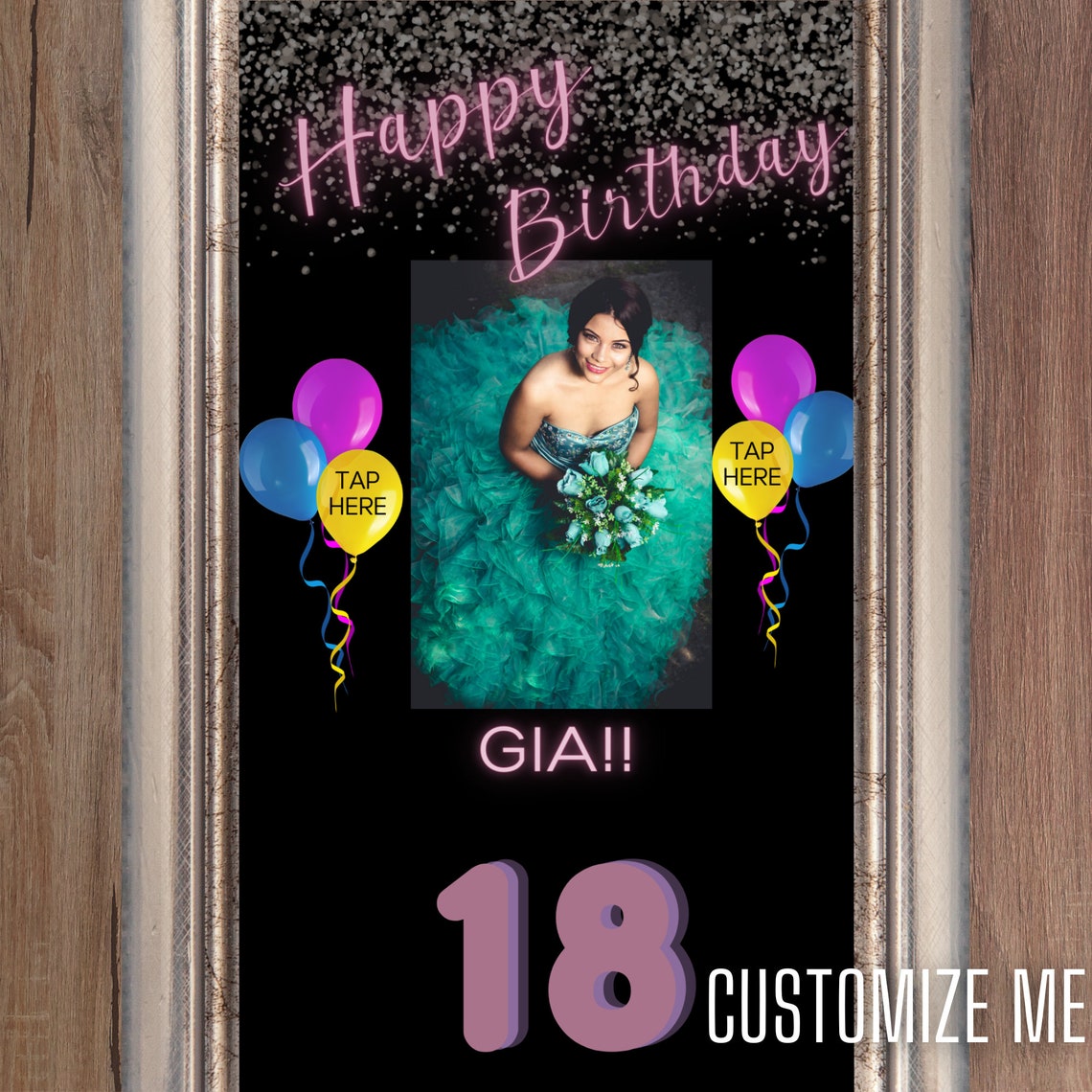 Customizable Photo Booth Tap to Start Screen Vertical - Etsy