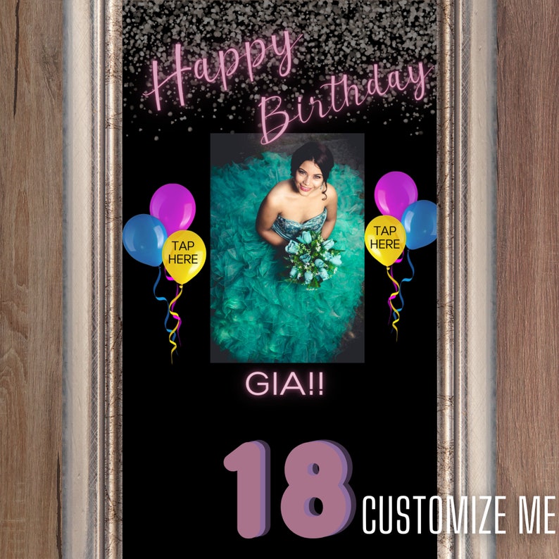 Customizable Photo Booth Tap to Start Screen Vertical - Etsy