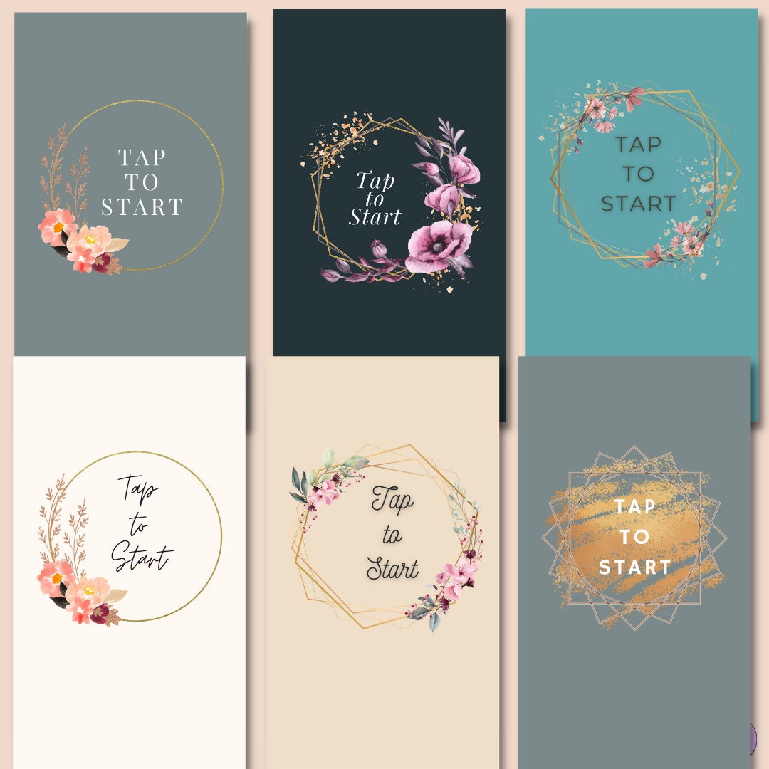 Photo Booth Tap to Start Screen - Set of 6 - Etsy