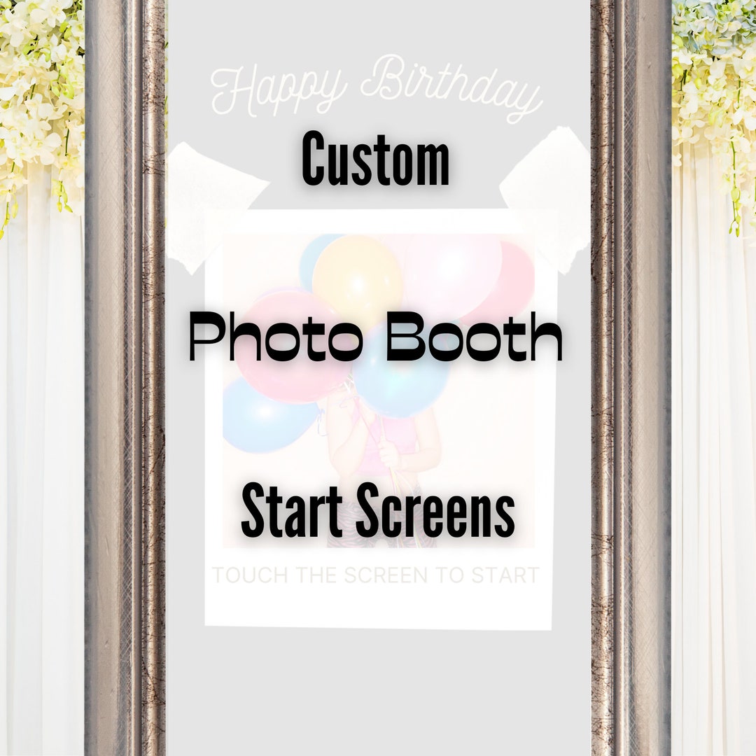 Custom Photo Booth Tap to Start Touchscreen for Darkroom Booth and ...