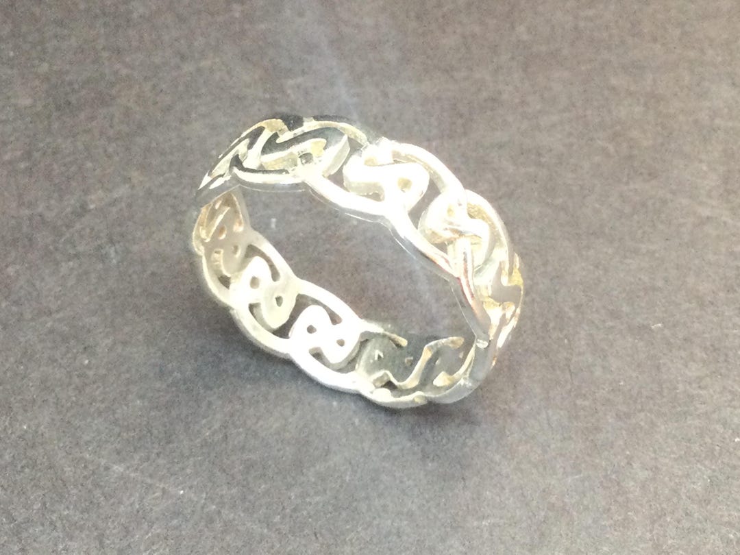 Silver Ring, With Infinity Knot Design. Size R1/2, 8.75 - Etsy
