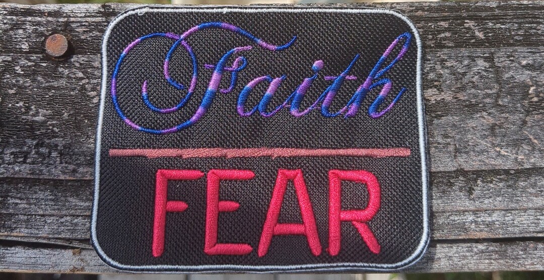 Faith Over Fear Patch - 4" X 3.5" - Hook, Sew-on, Iron-on Options - Etsy