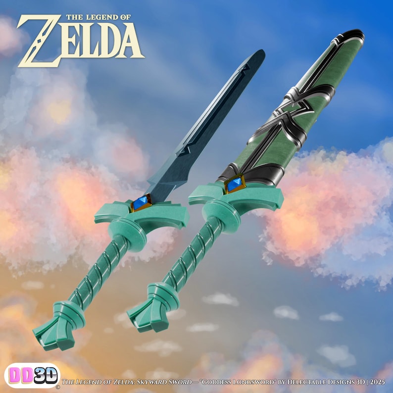 Skyward Sword Goddess Sword & Scabbard STL Files | Life Sized | High ...