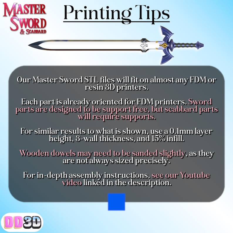 Master Sword & Scabbard STL Files | Life Sized | High Detail - Etsy Canada