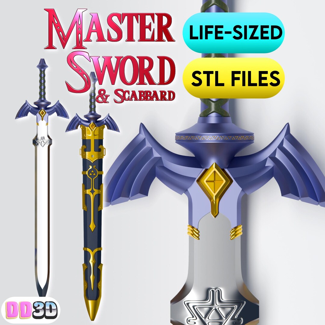 Master Sword & Scabbard STL Files | Life Sized | High Detail - Etsy