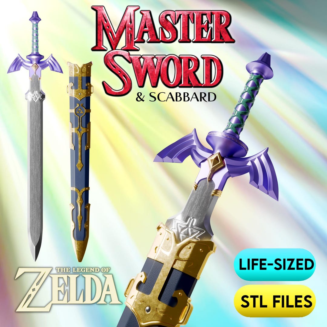 Master Sword & Scabbard STL Files | Life Sized | High Detail - Etsy