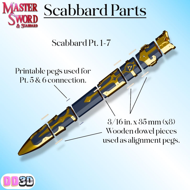 Master Sword & Scabbard STL Files | Life Sized | High Detail - Etsy