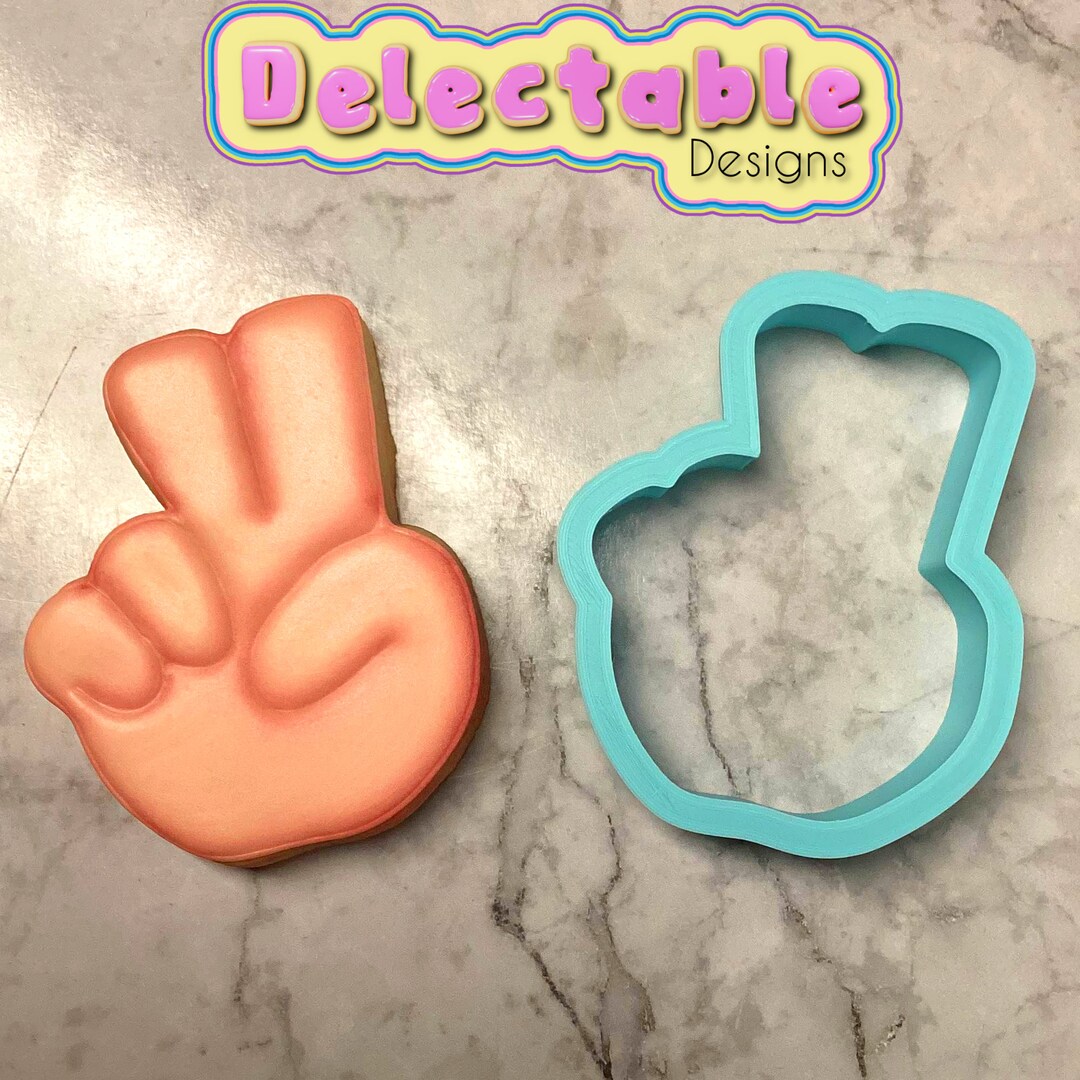 Peace Sign Hand Cookie Cutter - Etsy