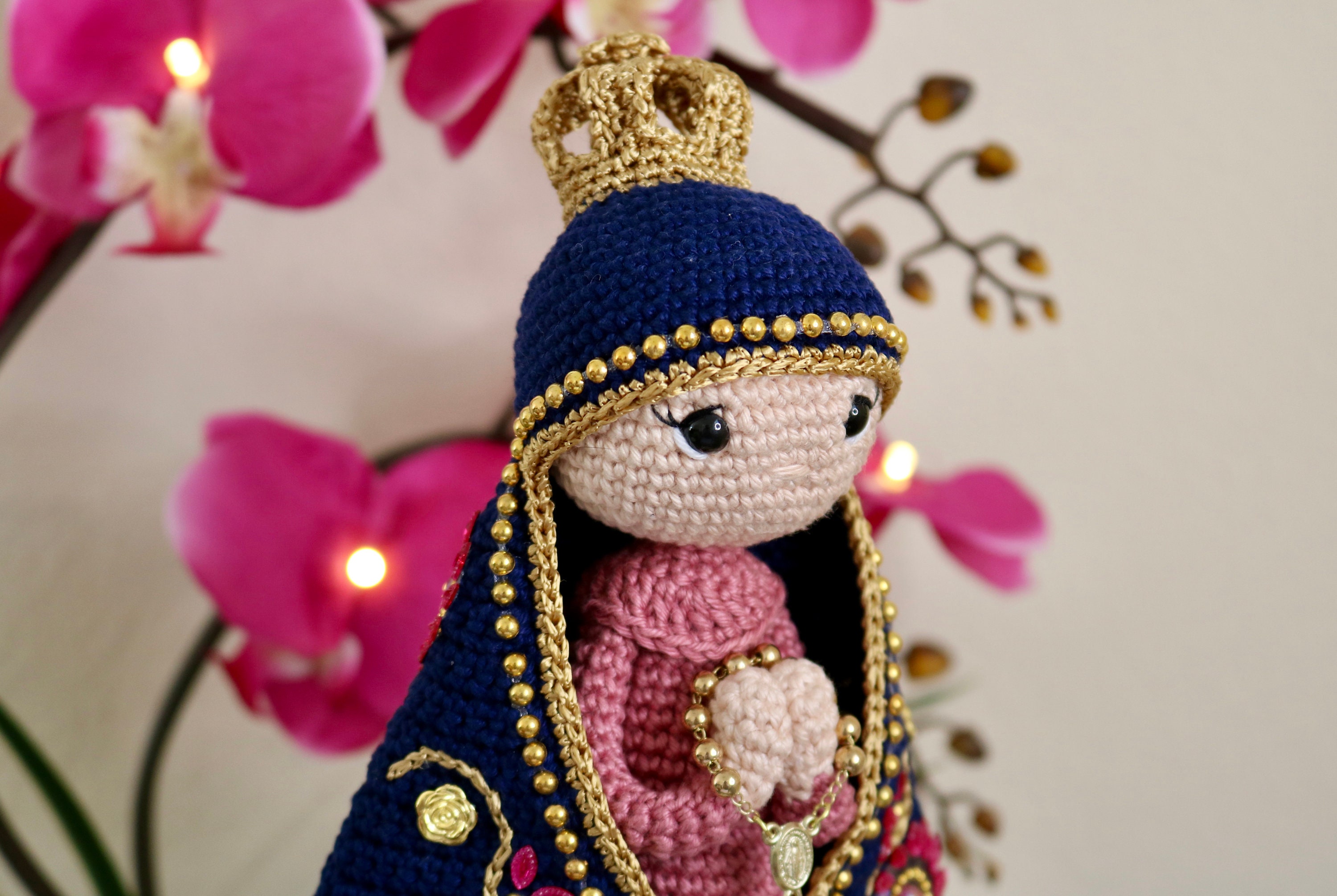 VIRGIN MARY CROCHET Doll, Hand Knit Doll, Saint, Handmade, Nonallergic ...