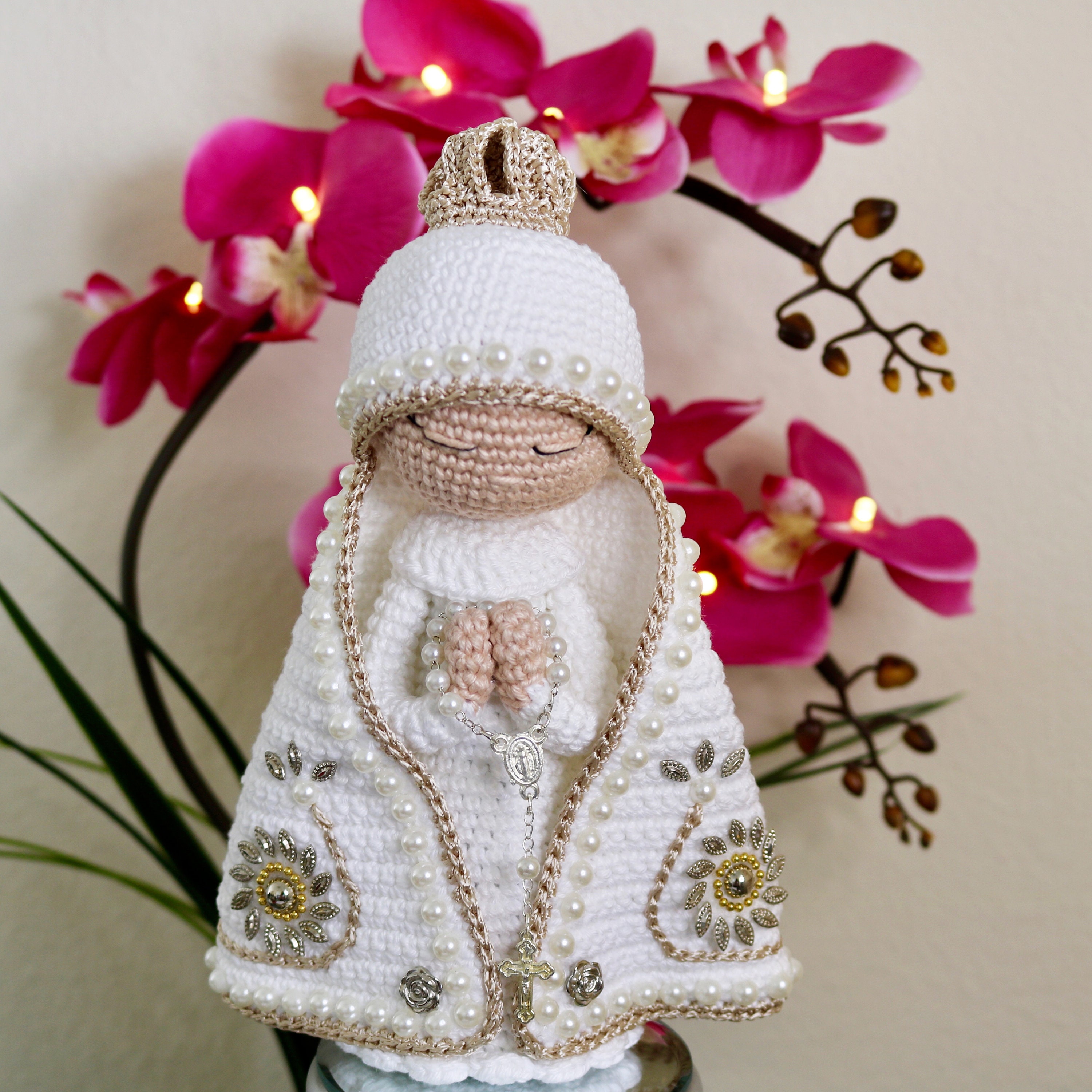 VIRGIN MARY CROCHET Doll, Hand Knit Doll, Saint, Handmade, Nonallergic ...