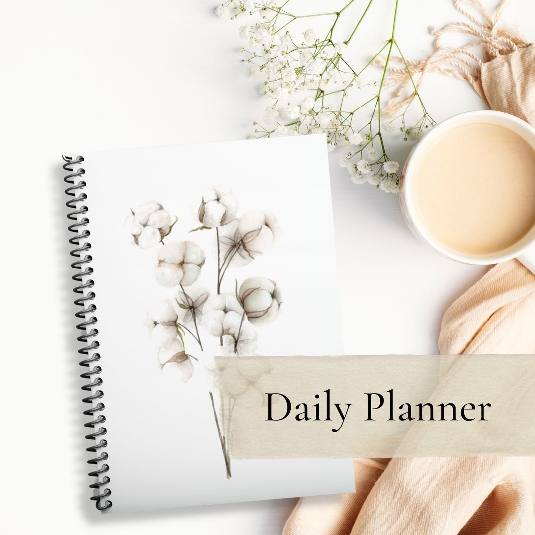 Planner, Daily With Cotton Painting -- Original Artwork "texas Cotton ...