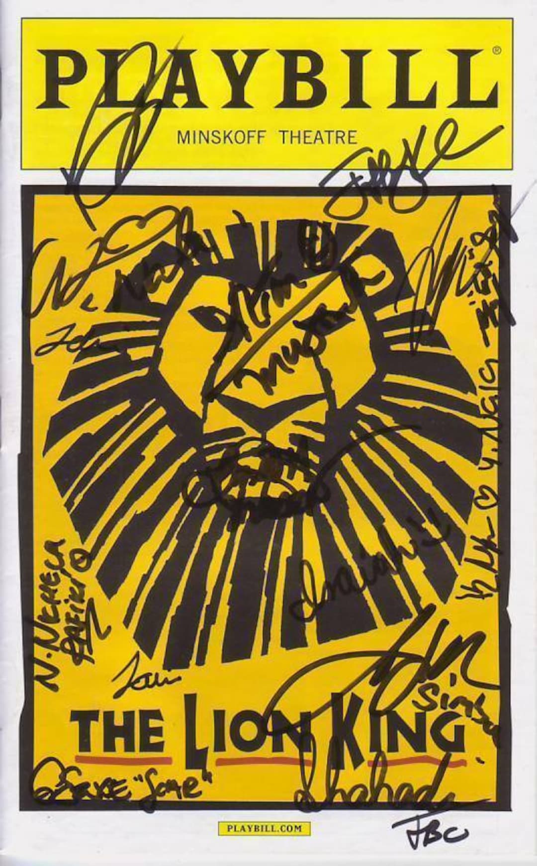 Lion King Playbill