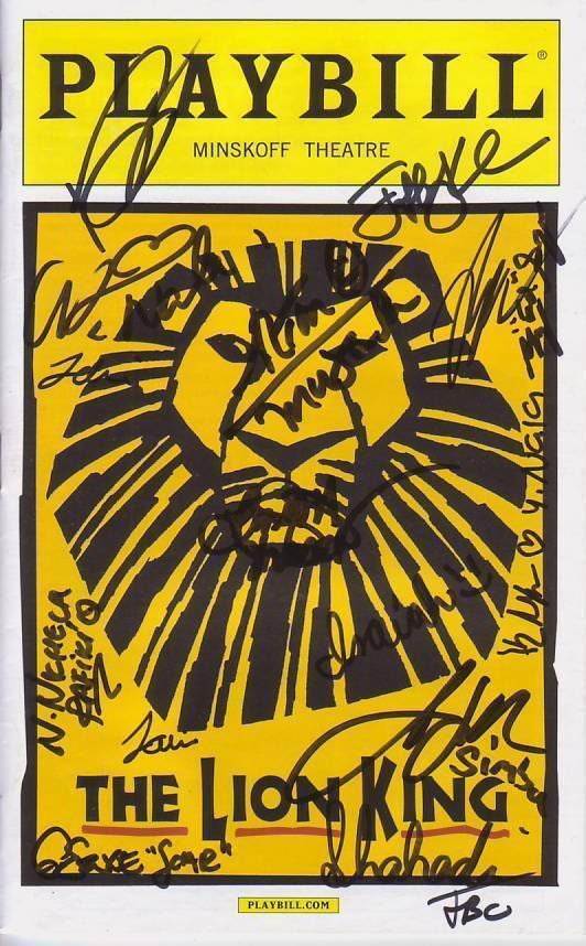 The Lion King Cast Signed Autographed Playbill - Etsy