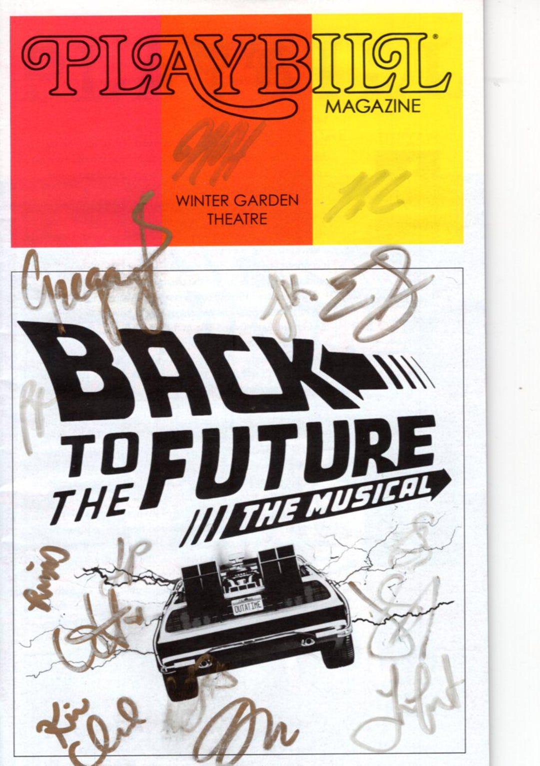 Back to the Future the Musical Signed Autographed Cast Playbill - Etsy