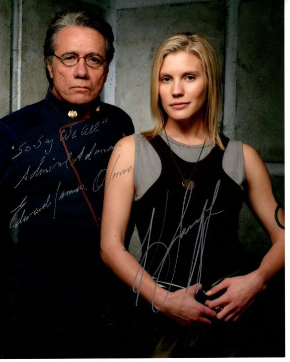 Katee Sackhoff and Edward James Olmos Signed Autographed 8x10 ...