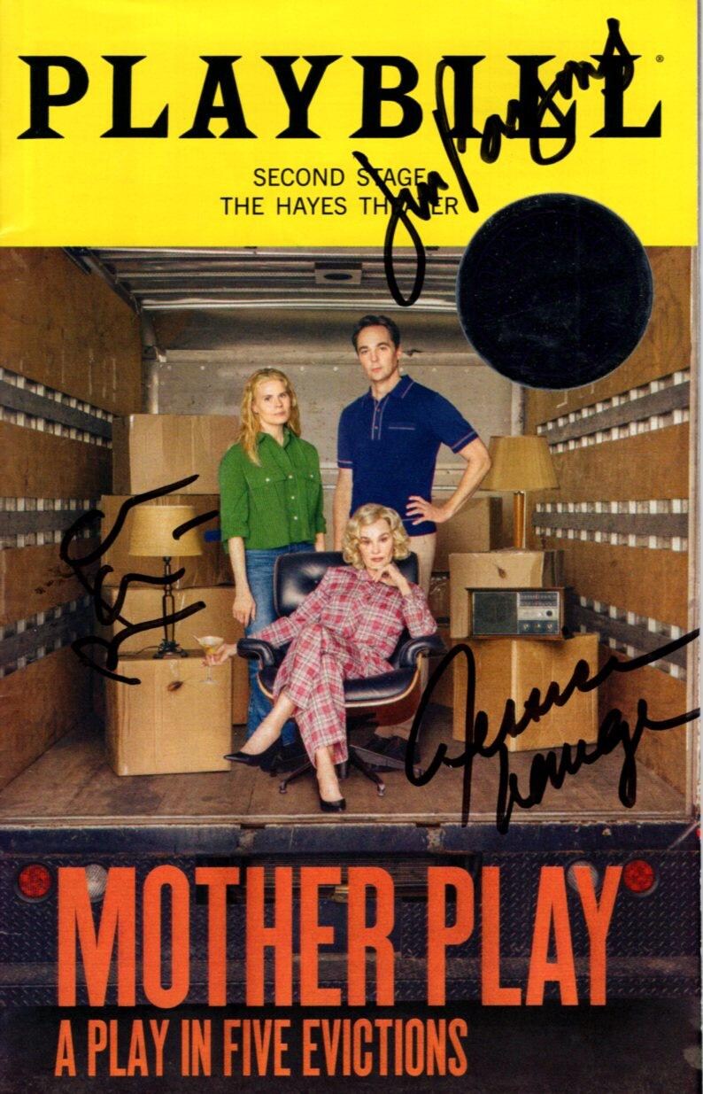 Jessica Lange, Celia Keenan-bolger and Jim Parsons Signed Mother Play ...