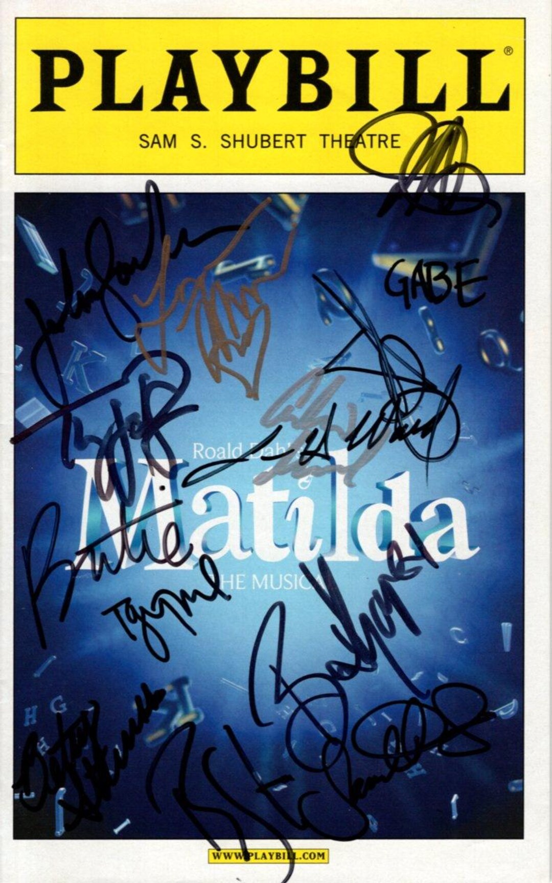Roald Dahl's Matilda the Musical Signed Autographed Cast Playbill - Etsy