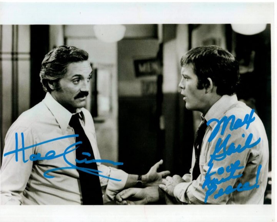 Hal Linden and Max Gail Signed Autographed 8x10 Barney Miller ...