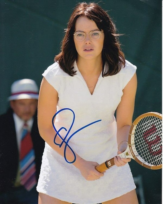 Emma Stone Signed Autograph 8x10 Battle of the Sexes Billie | Etsy