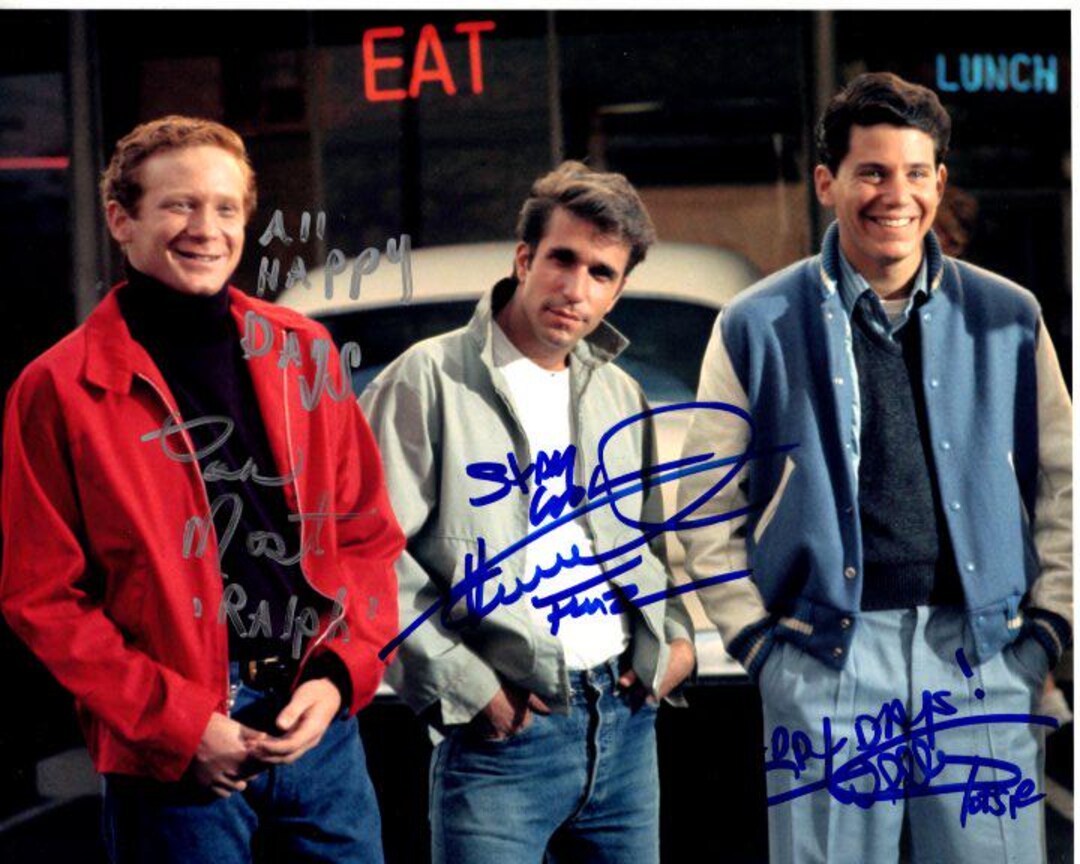 Henry Winkler, Anson Williams and Donny Most Signed Autographed 8x10 ...