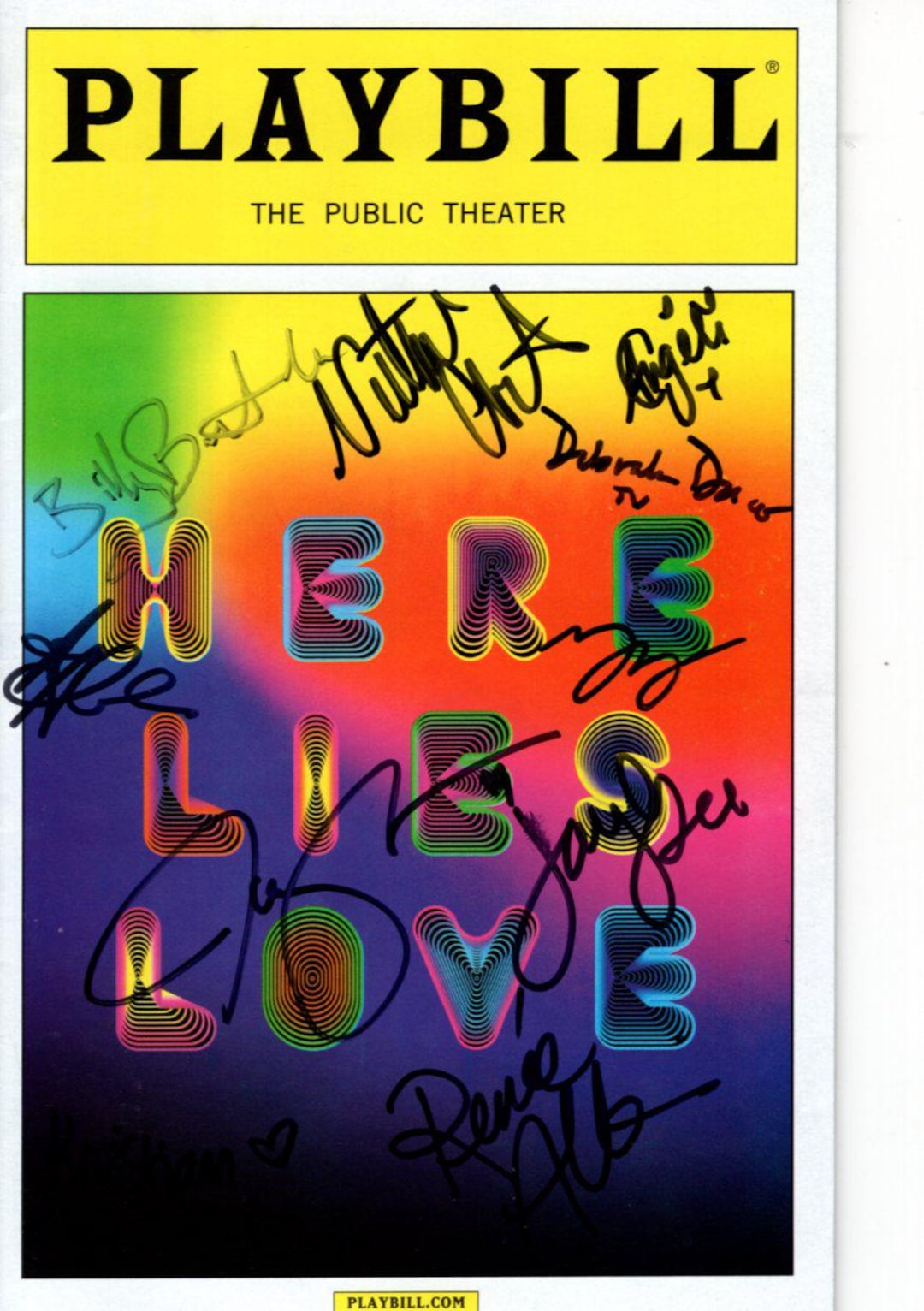 Here Lies Love Signed Autographed Cast Playbill - Etsy