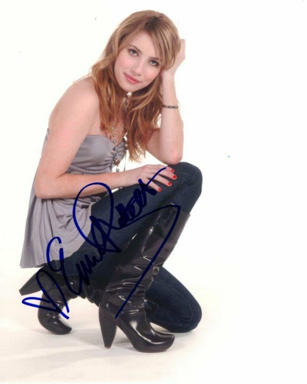 Emma Roberts Signed Autographed 8x10 Photograph Rare Full Signature - Etsy