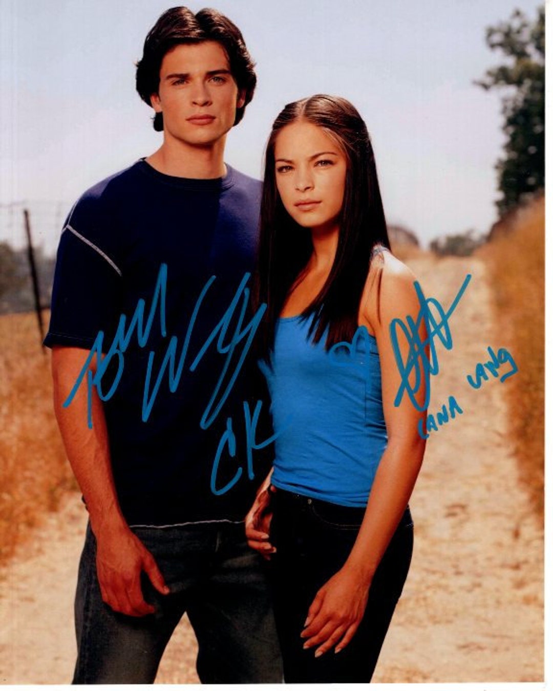 Tom Welling and Kristin Kreuk Signed Autographed 8x10 Smallville ...