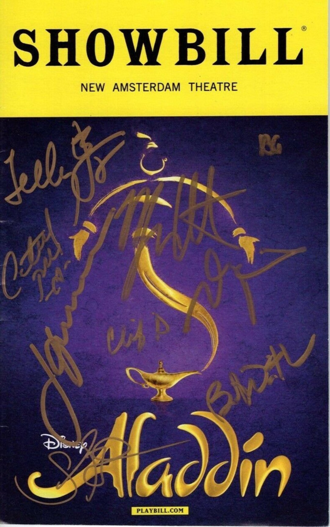Disney Aladdin Signed Autographed Cast Playbill - Etsy