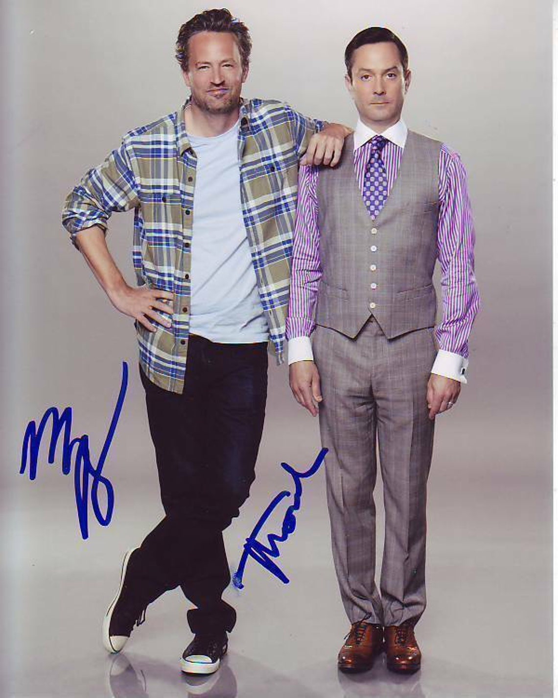 Matthew Perry & Thomas Lennon Signed Autographed 8x10 the Odd Couple ...