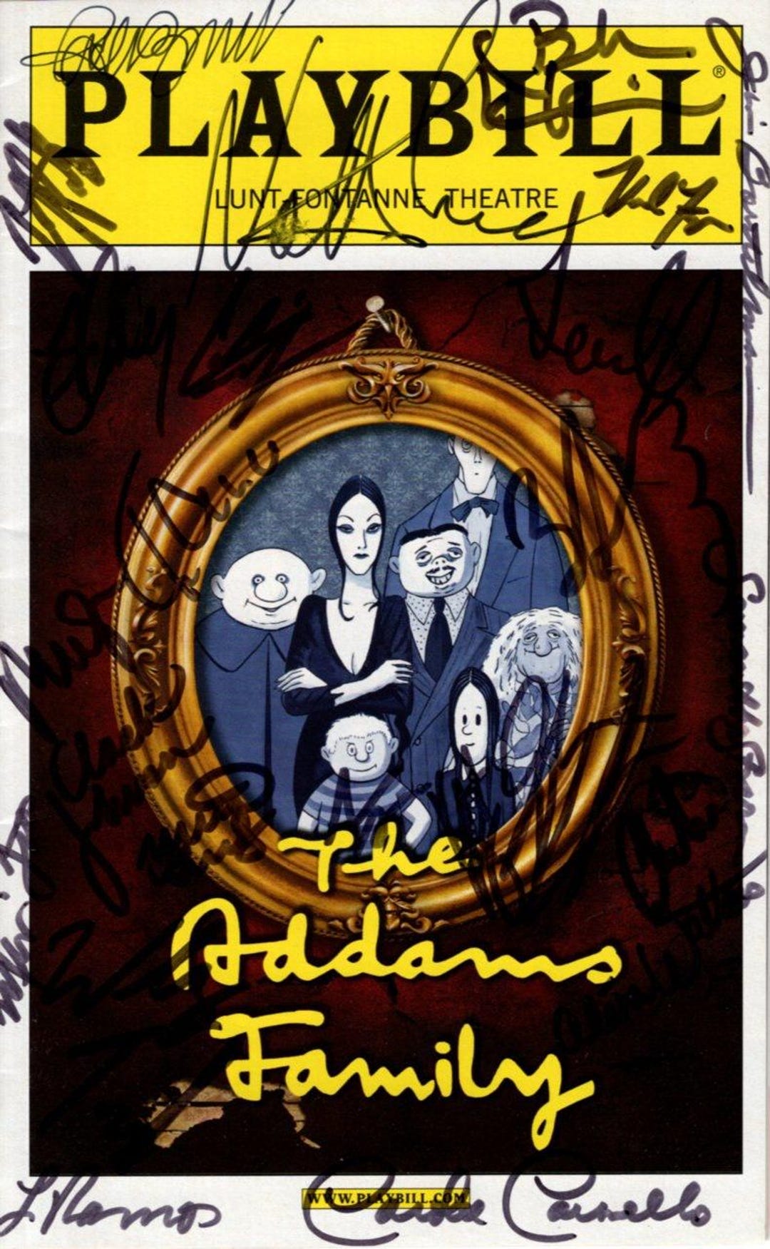 The Addams Family Signed Autographed Cast Playbill Bebe Neuwirth ...