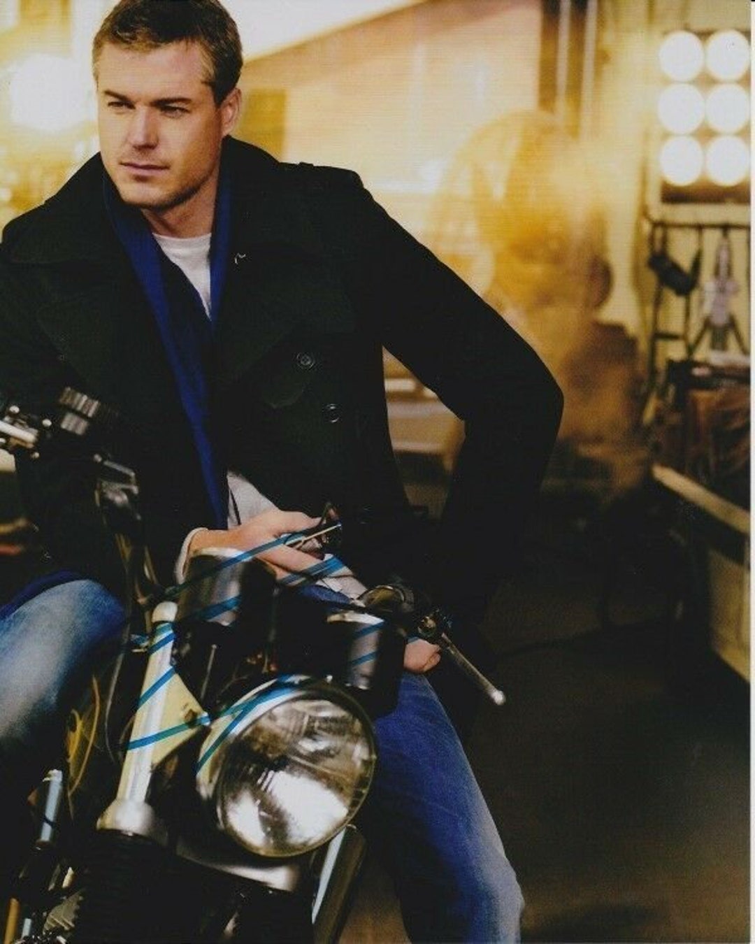 Eric Dane Signed Autographed 8x10 Motorcycle Photograph - Etsy
