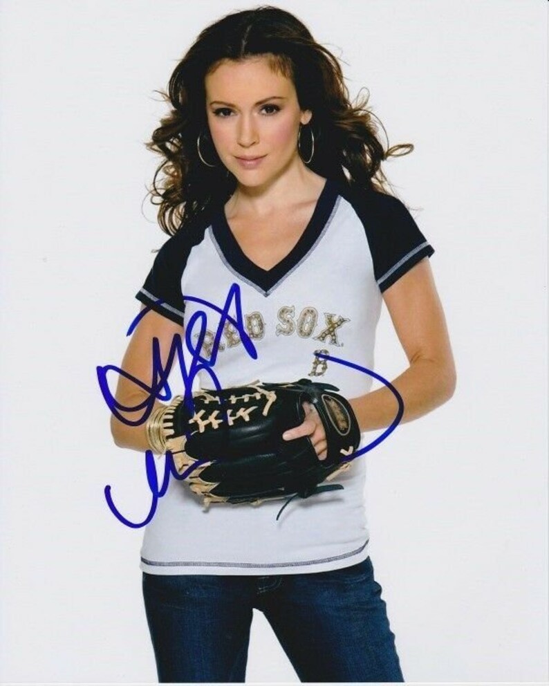 Alyssa Milano Signed Autographed 8x10 Boston Red Sox Photograph - Etsy