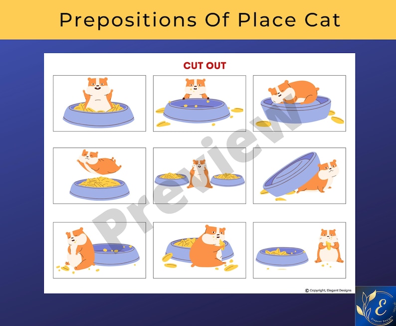 Prepositions Cat Matching for Preschool and Kindergarten Kids - Etsy