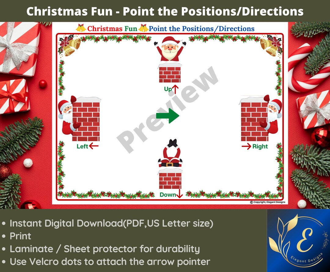 Point the Positions/directions left, Right, up and Down - Etsy