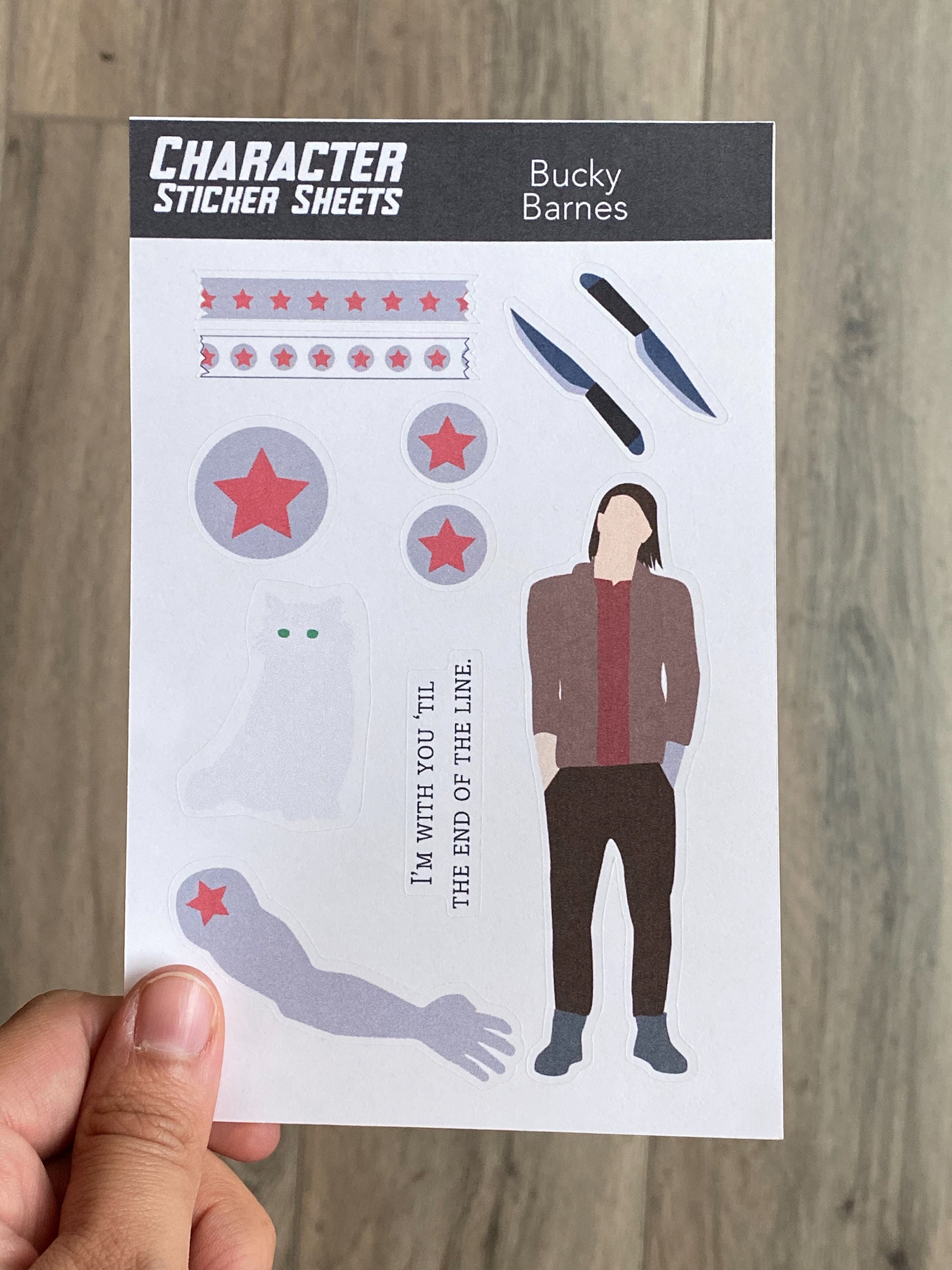Sticker Sheet Winter Soldier Character Stickers Bullet Journal Stickers ...