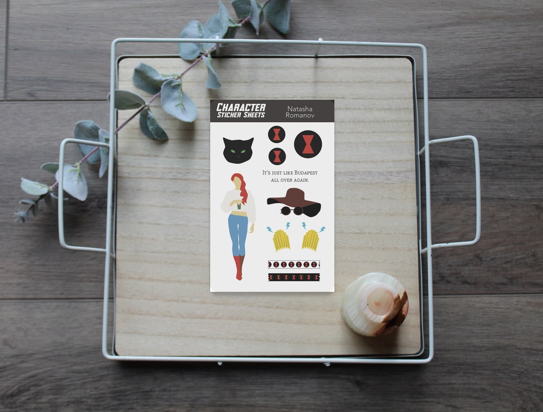 Sticker Sheet Natasha Romanoff Black Widow Stickers Bullet Journal ...