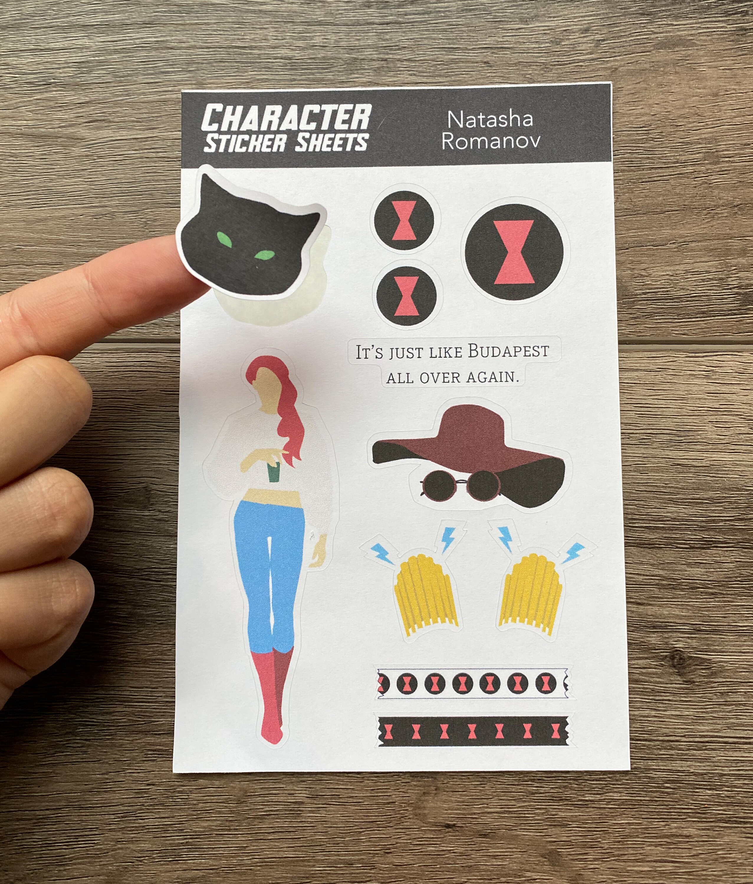 Sticker Sheet Natasha Romanoff Black Widow Stickers Bullet Journal ...