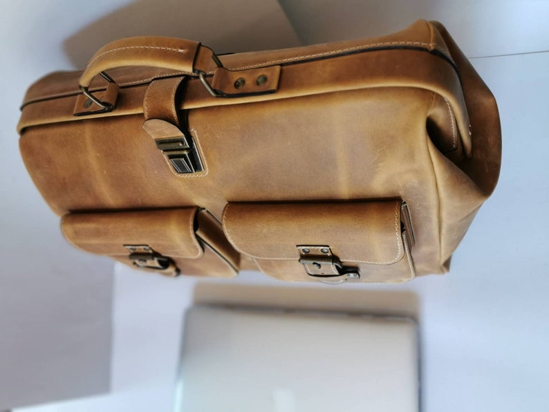 Leather Doctor Bag, Handmade Leather Bag,metal Framed Doctor Bag ...