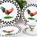 5 PC Melamine Rooster Dinnerware Set Vintage Rooster Chicken Plates ...