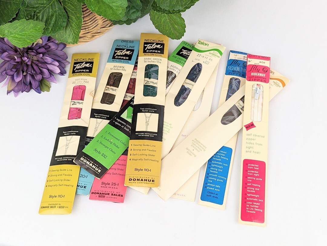 Vintage Zephyr Zippers in Original Packaging | Assorted NOS 1950s 1970s ...