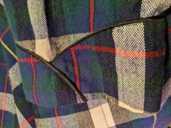 Vintage Men's 1960s Blue Tartan Plaid Robe | Vtg Mens… - Gem