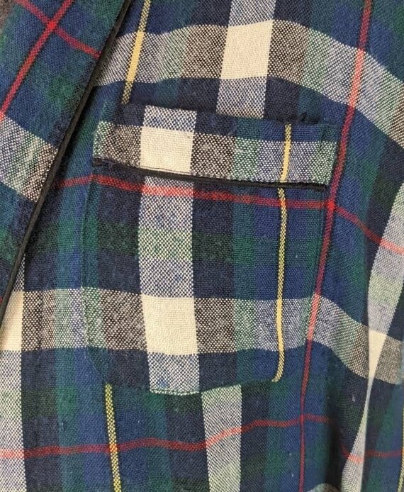 Vintage Men's 1960s Blue Tartan Plaid Robe | Vtg Mens… - Gem