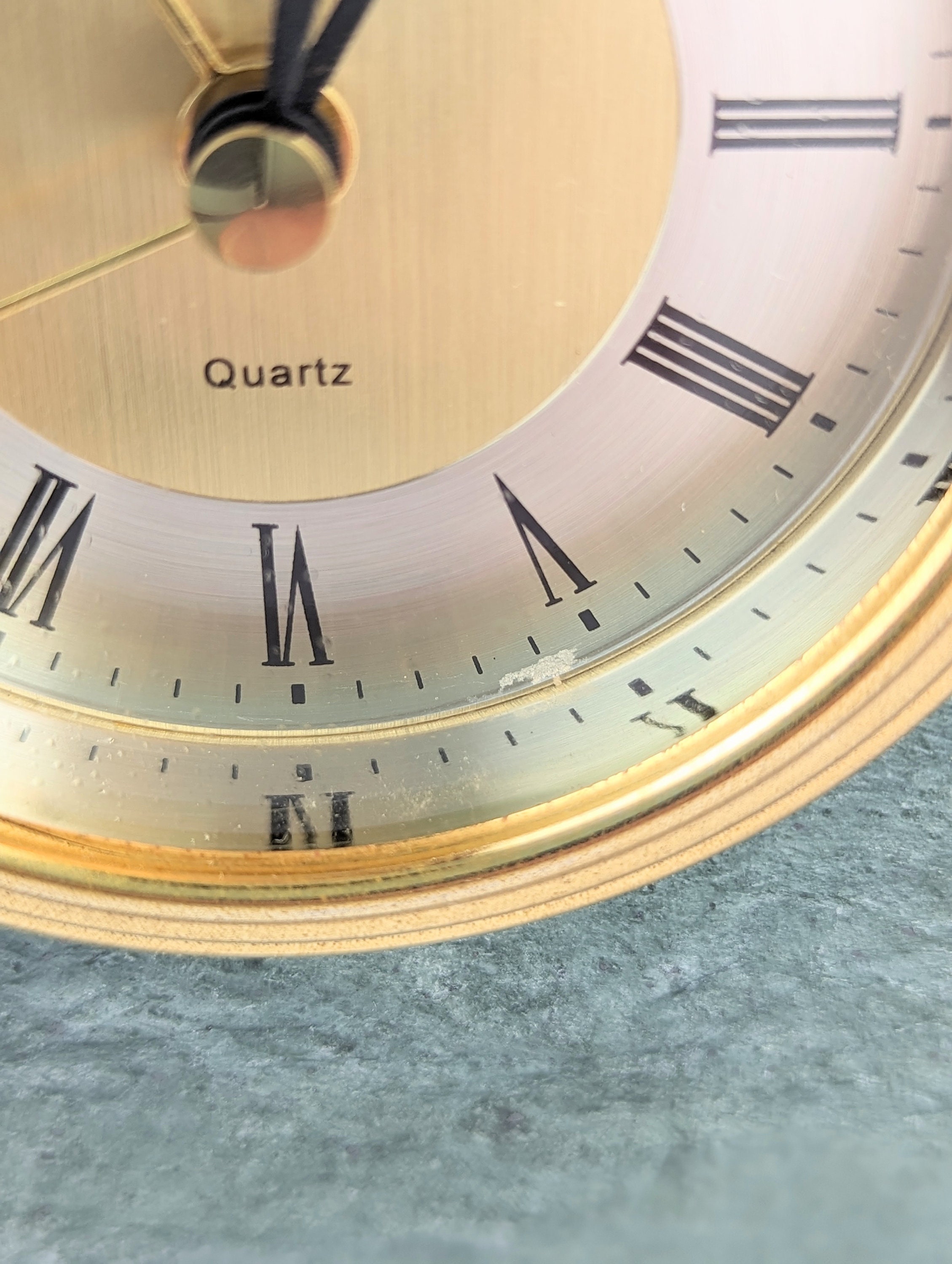 Green Marble Quartz Mantle Clock Tabletop Analog Clock - Etsy