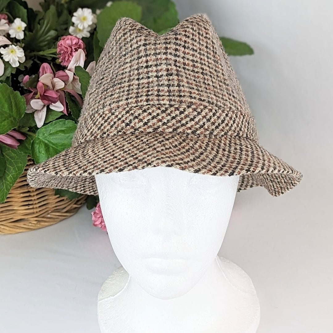 Vintage 1960s Wool Tweed Brown Trilby Hat | Vintage YA Young an Brown ...