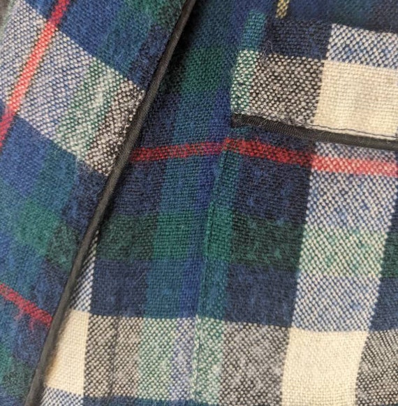 Vintage Men's 1960s Blue Tartan Plaid Robe | Vtg Mens… - Gem